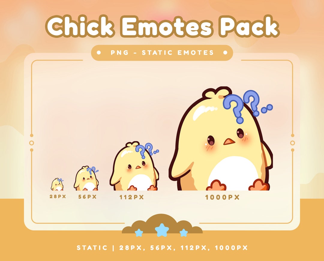 Confused Face Chicks Emotes Pack-cute Chick/emote Bundle/discord ...