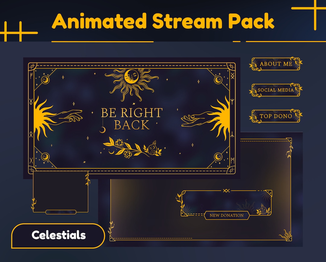 Mystic Sun Animated Stream Package/stream Overlay/stream Package ...