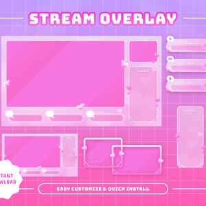 Romantic Animated Stream Package/transition/panels/girly/cute/simple ...