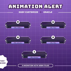 Oracle Animated Alert Package/stream Overlay/transition/panel/animation ...
