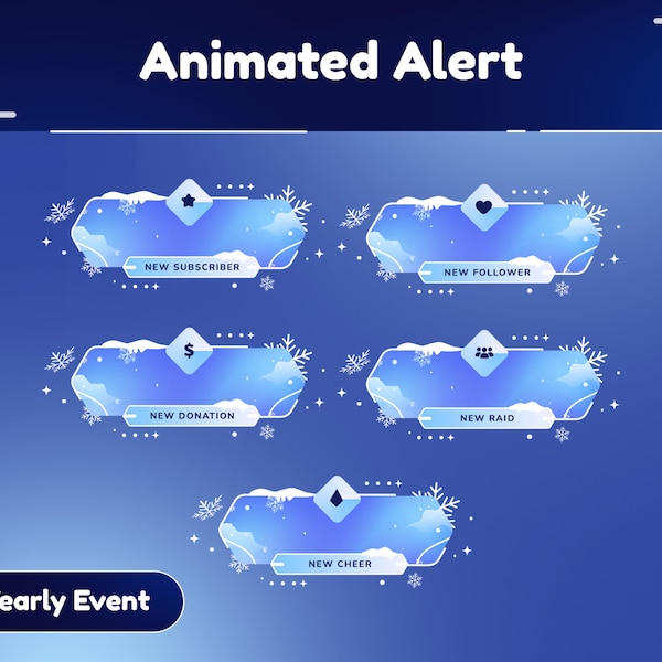 Twitch Alerts Animated Winter - Etsy