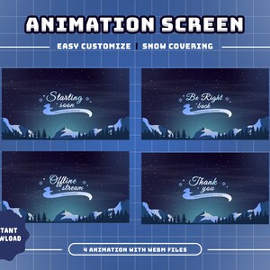 Snow Covering Animated Screen Package/stream Overlay/snow Theme/cute ...