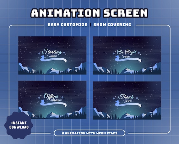 Snow Covering Animated Screen Package/stream Overlay/snow - Etsy
