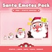 Santa Emotes Pack for Twitch, Discord, Youtube/emotes Bundle/twitch ...