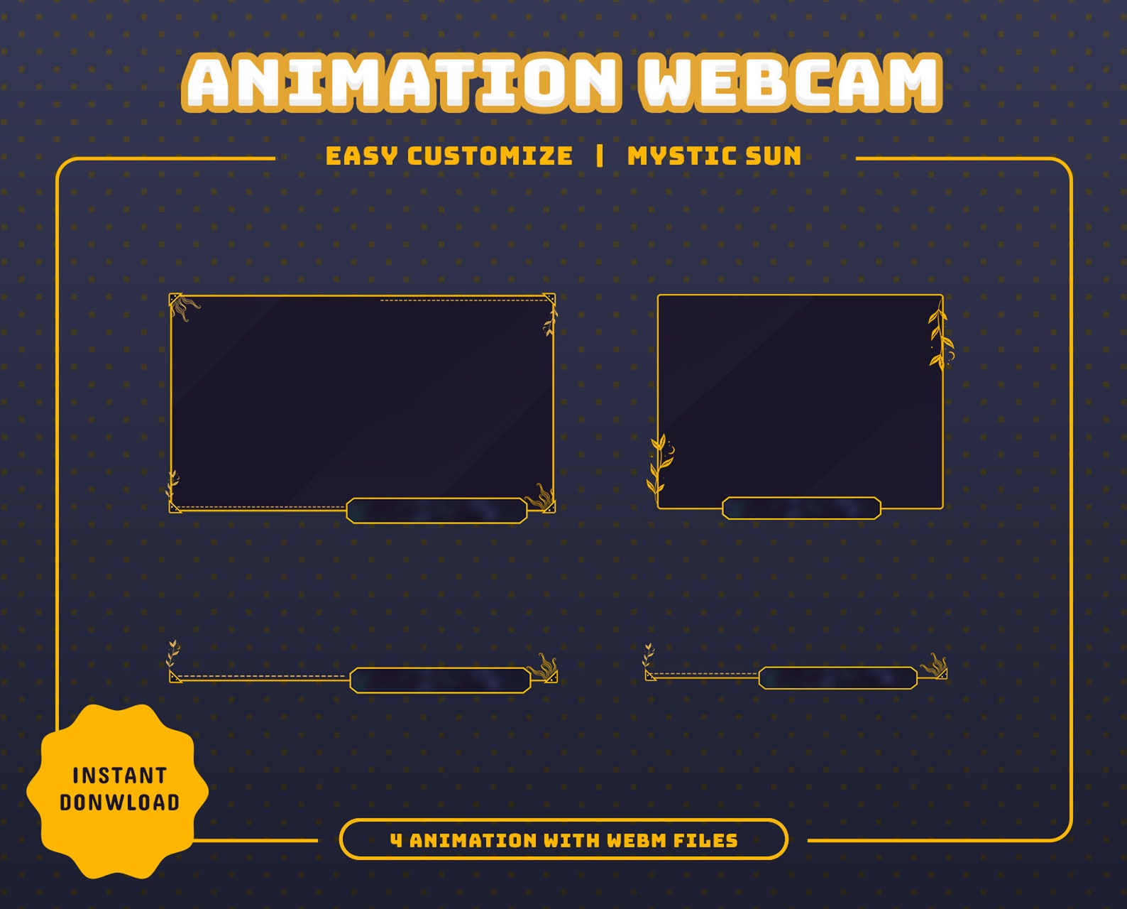 Mystic Sun Animated Stream Package/stream Overlay/stream Package ...