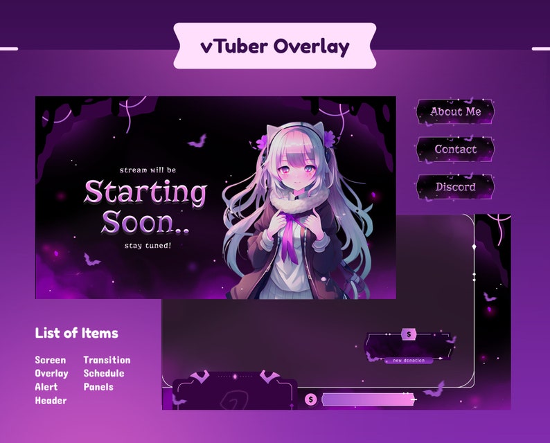 Incantation Vtuber Animated Stream Package/stream - Etsy