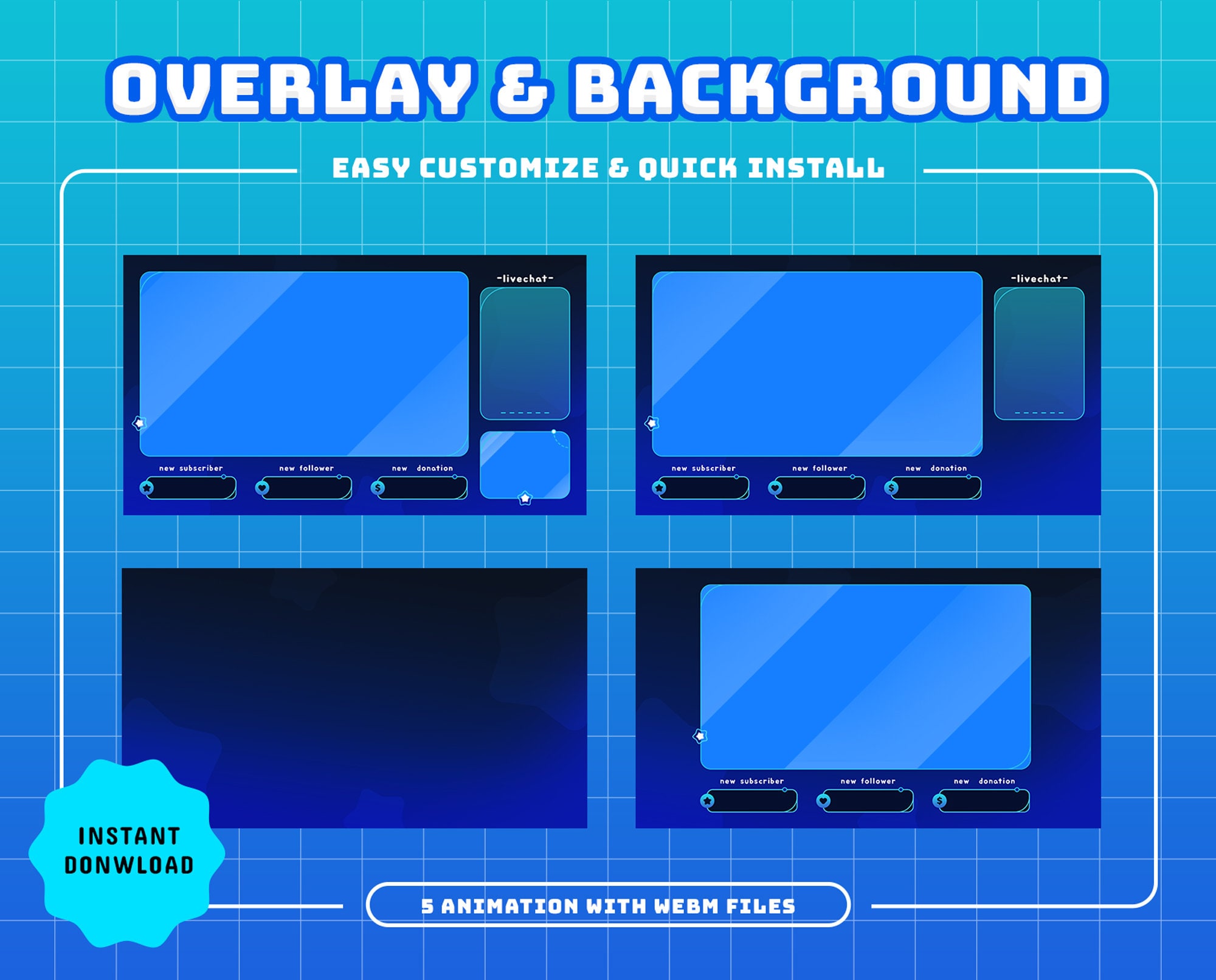 Starry Night Animated Stream Package/transition/stream - Etsy