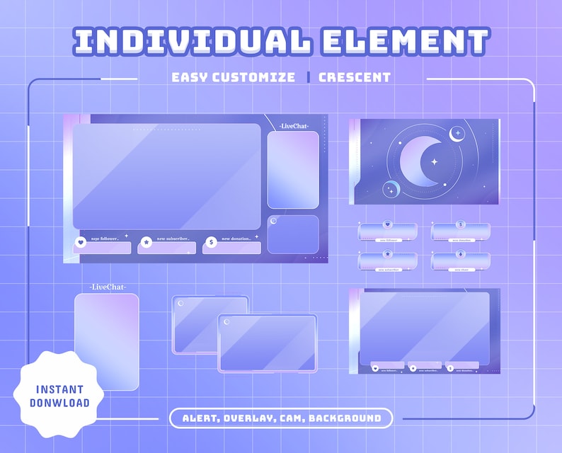 Crescent Animated Stream Package/transition/stream Overlay/panels/calm ...