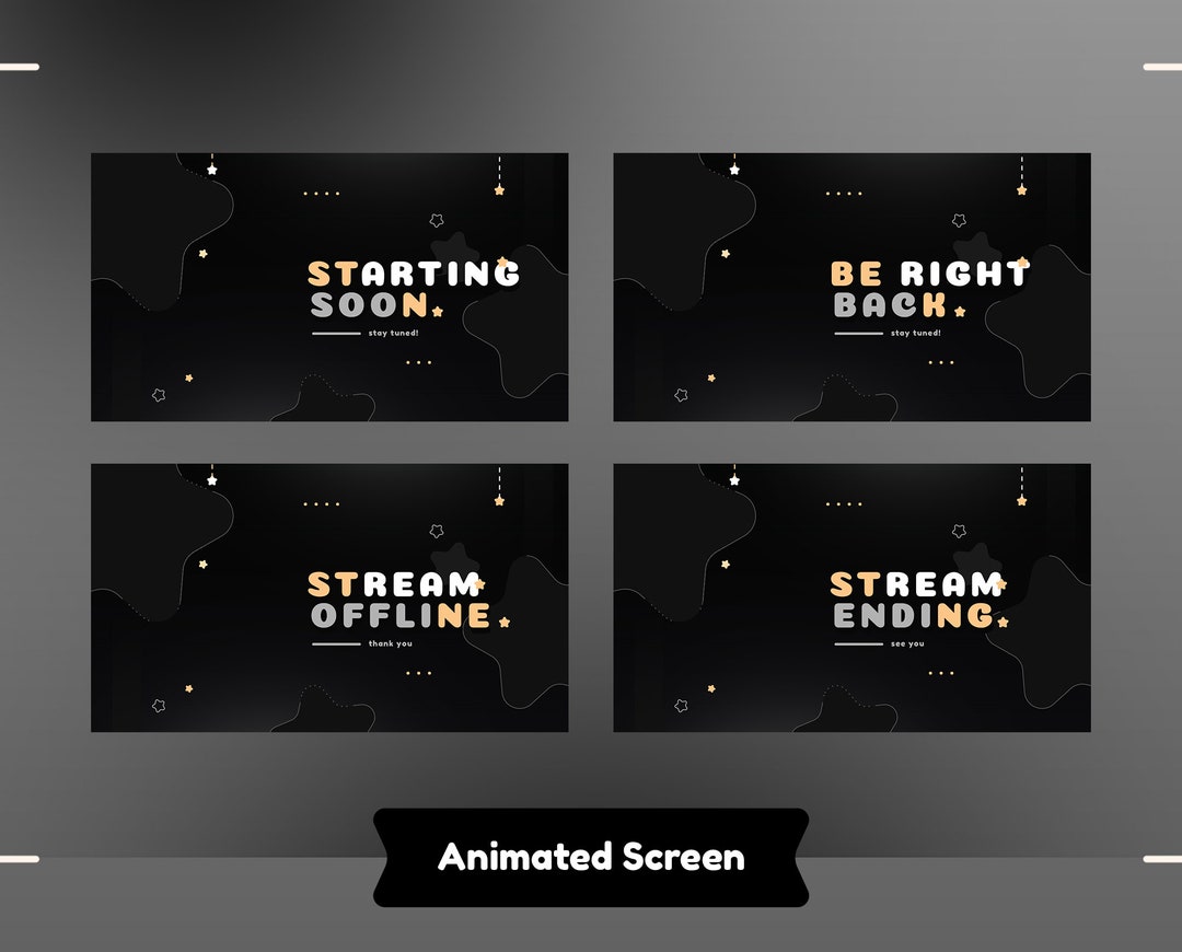 Obsidian Animated Screen Package/galaxy/twitch Set/panel/stinger ...