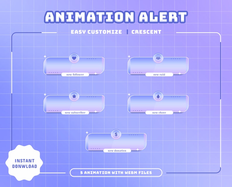 Crescent Animated Stream Package/transition/stream Overlay/panels/calm ...