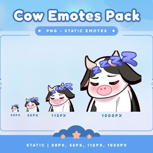 Cow Bundle Emotes Pack for Twitch, Discord, Youtube/emotes Bundle ...