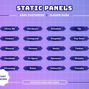 Flower Dusk Animated Stream Package/transition/stream Overlay/panels ...