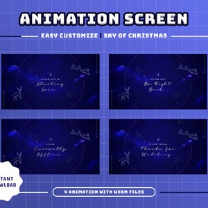 Sky of Christmas Animated Stream Screens/transition/stream Overlay ...