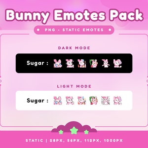 Bunny Emotes Pack 2-cute Bunny/emote Bundle/discord/youtube/twitch ...