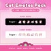 Cat Emotes Pack 1 - Cute Cat Emote/emote Bundle/discord/youtube/twitch ...
