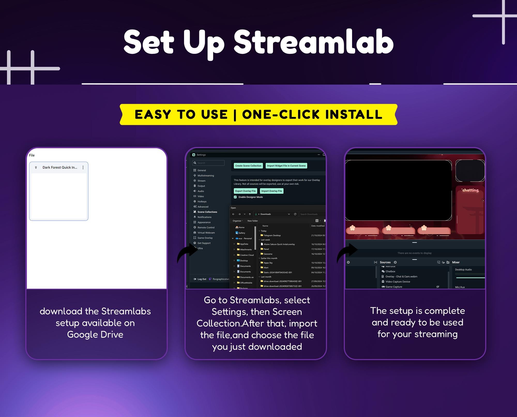 Twilight Gaze Animated Stream Overlay Package for Twitch, Kick and ...