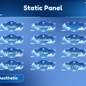 Bluesky Dreams Animated Stream Package for Twitch, Kick, Youtube ...