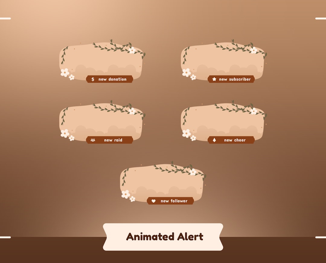 Flower Garden Vtuber Animated Alert Package/stream Overlay/transition ...
