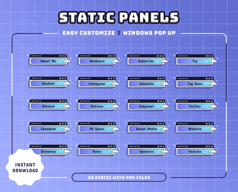 Windows Pop-up Animated Stream Package/transition/stream - Etsy