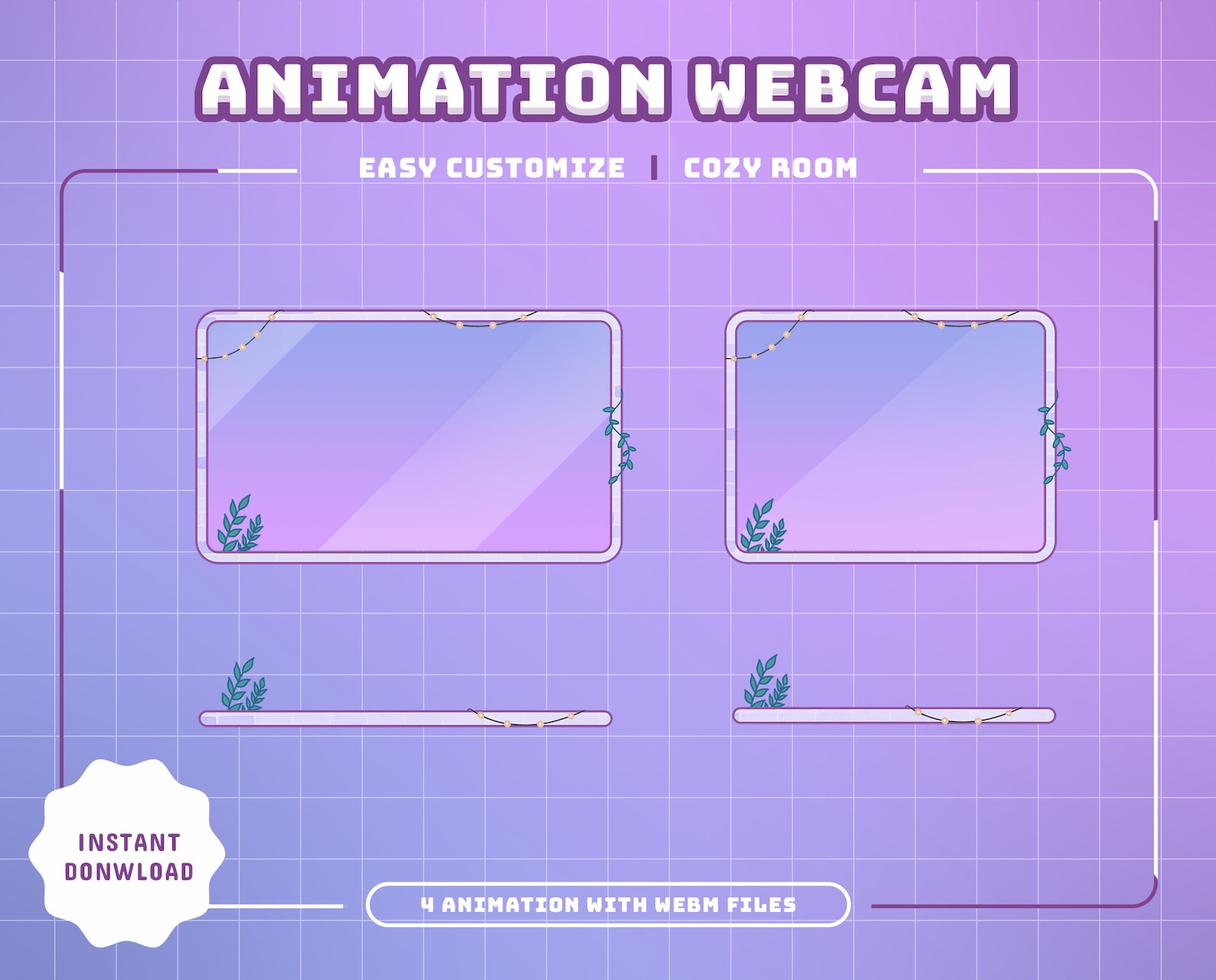 Cozy Room Animated Stream Package/transition/stream Overlay/panels/calm ...