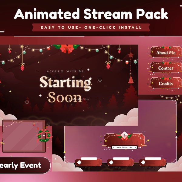 Christmas Stream Overlays - Etsy