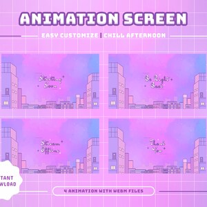 Chill Afternoon Animated Screen Package/stream Overlay/chill Theme/cute ...