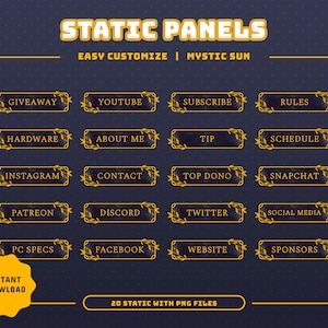 Mystic Sun Animated Stream Package/stream Overlay/stream Package ...
