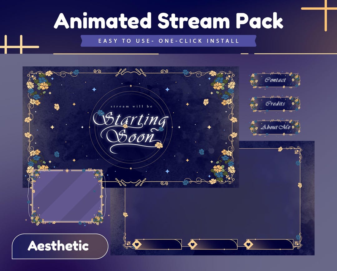 Royal Blossom Animated Stream Package/twitch Set/stream Overlay ...