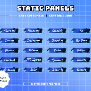 Crystal Clear Animated Stream Package/transition/stream Overlay/panels ...