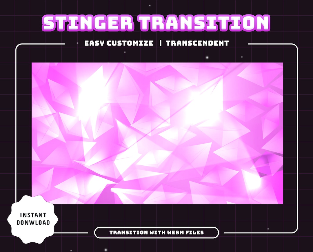 Transcendent Animated Stream Transition/stinger/stream Overlay/panels ...
