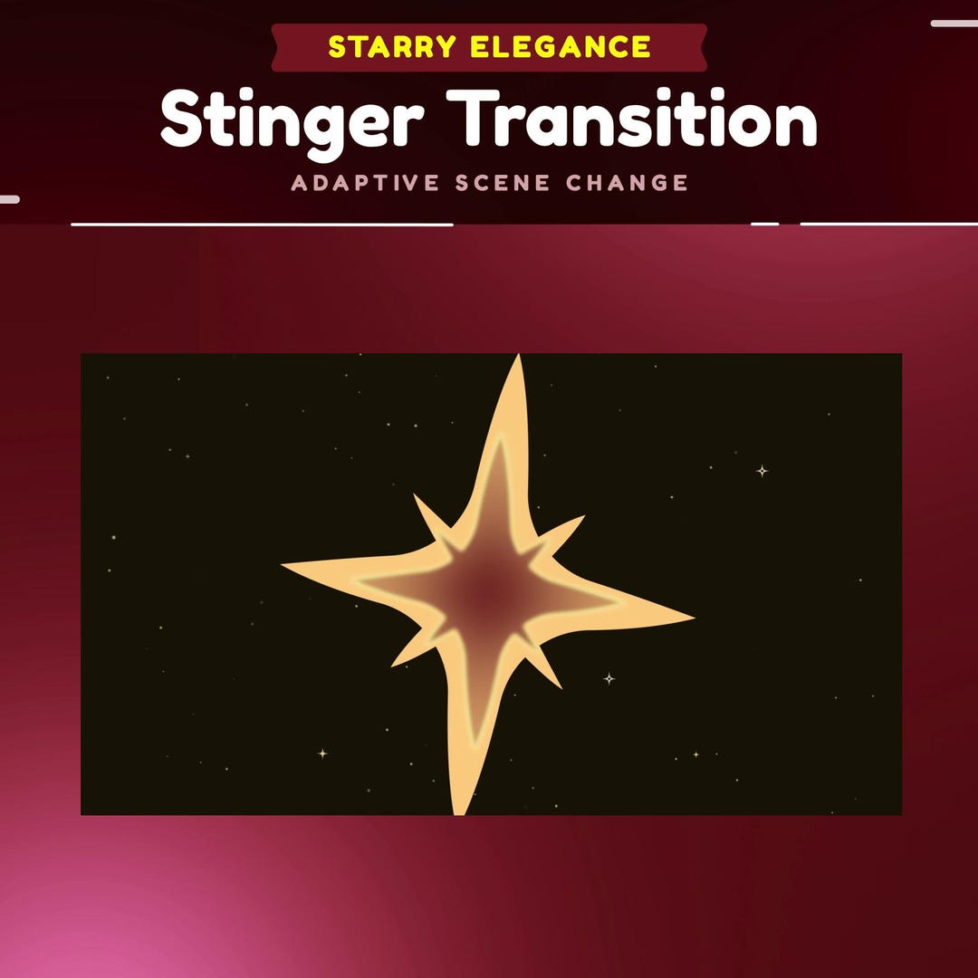 Starry Elegance Animated Stream Transition/golden Stars Scene/vintage ...