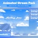Cloud Scape Animated Stream Overlay for Twitch, Youtube/aesthetic Theme ...
