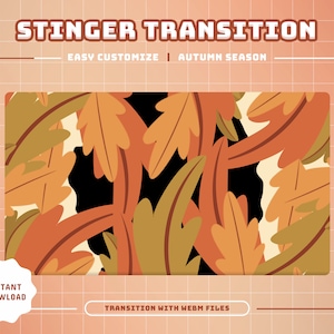 Autumn Season Animated Stream Package/transition/stream Overlay/panels ...