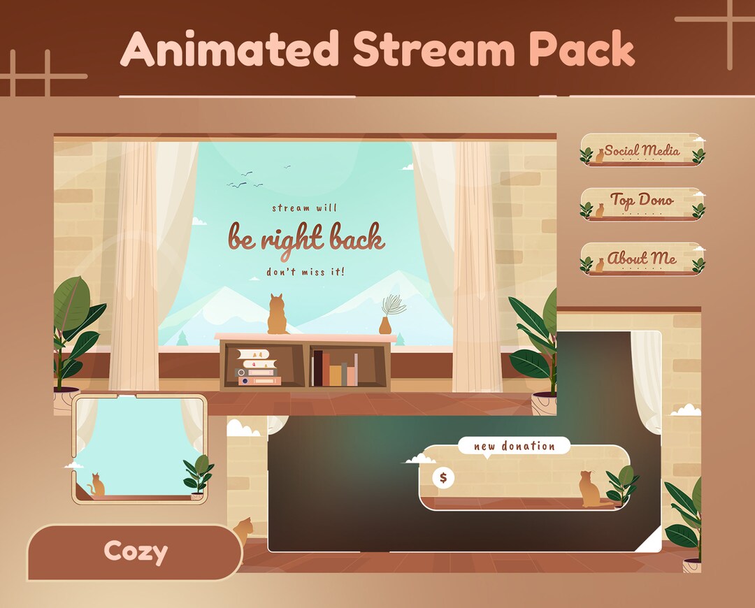 Cozy Lounge Animated Stream Package/transition/stream - Etsy