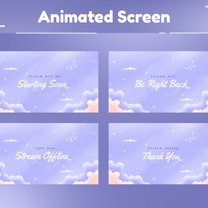 Delicate Animated Stream Package/galaxy/twitch Set/panel/stinger ...