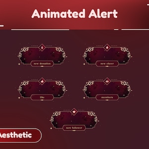 Sakura Essence Animated Stream Alerts/stream Overlay/transition/panels ...