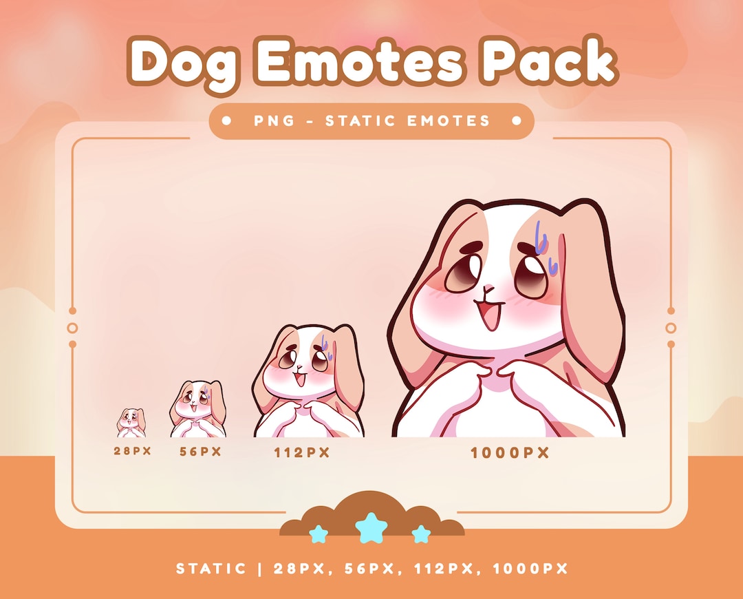 Sweat Smile Dog Emotes Pack-cute Dog Emote/emote Bundle/discord/youtube ...