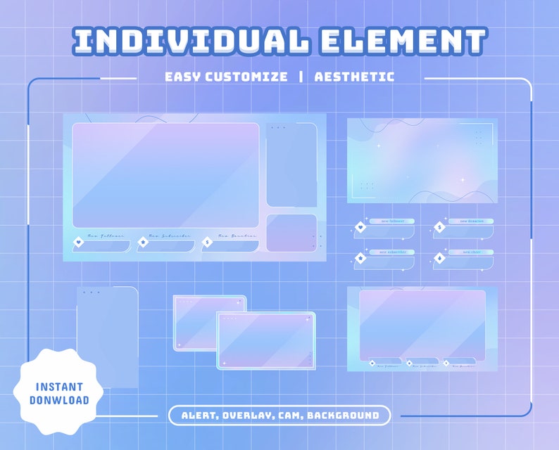 Aesthetic Animated Stream Package/transition/stream Overlay/panels ...