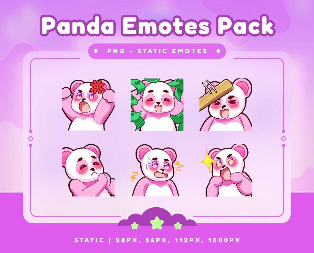 Panda Emotes Pack 2 - Cute Panda/emote Bundle/discord/youtube/twitch ...