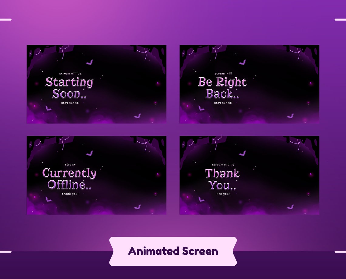 Incantantion Vtuber Animated Stream Screen/stream Overlay/transition ...