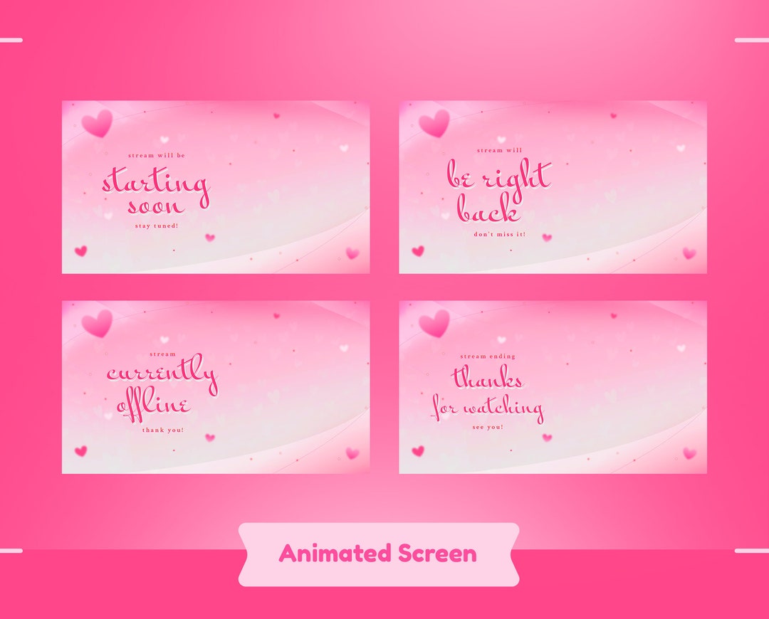 Beautiful Vtuber Animated Stream Screens/stream Overlay/panels/vtuber ...