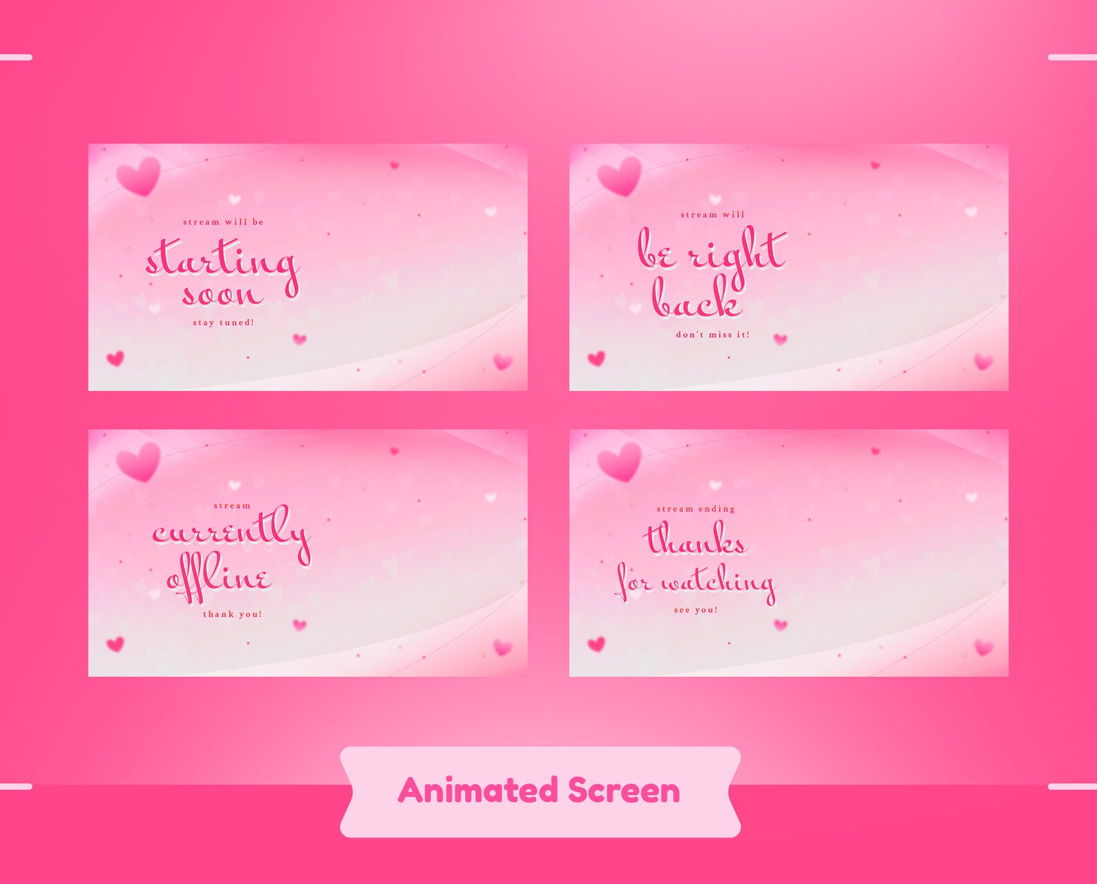 Beautiful Vtuber Animated Stream Screens/stream - Etsy