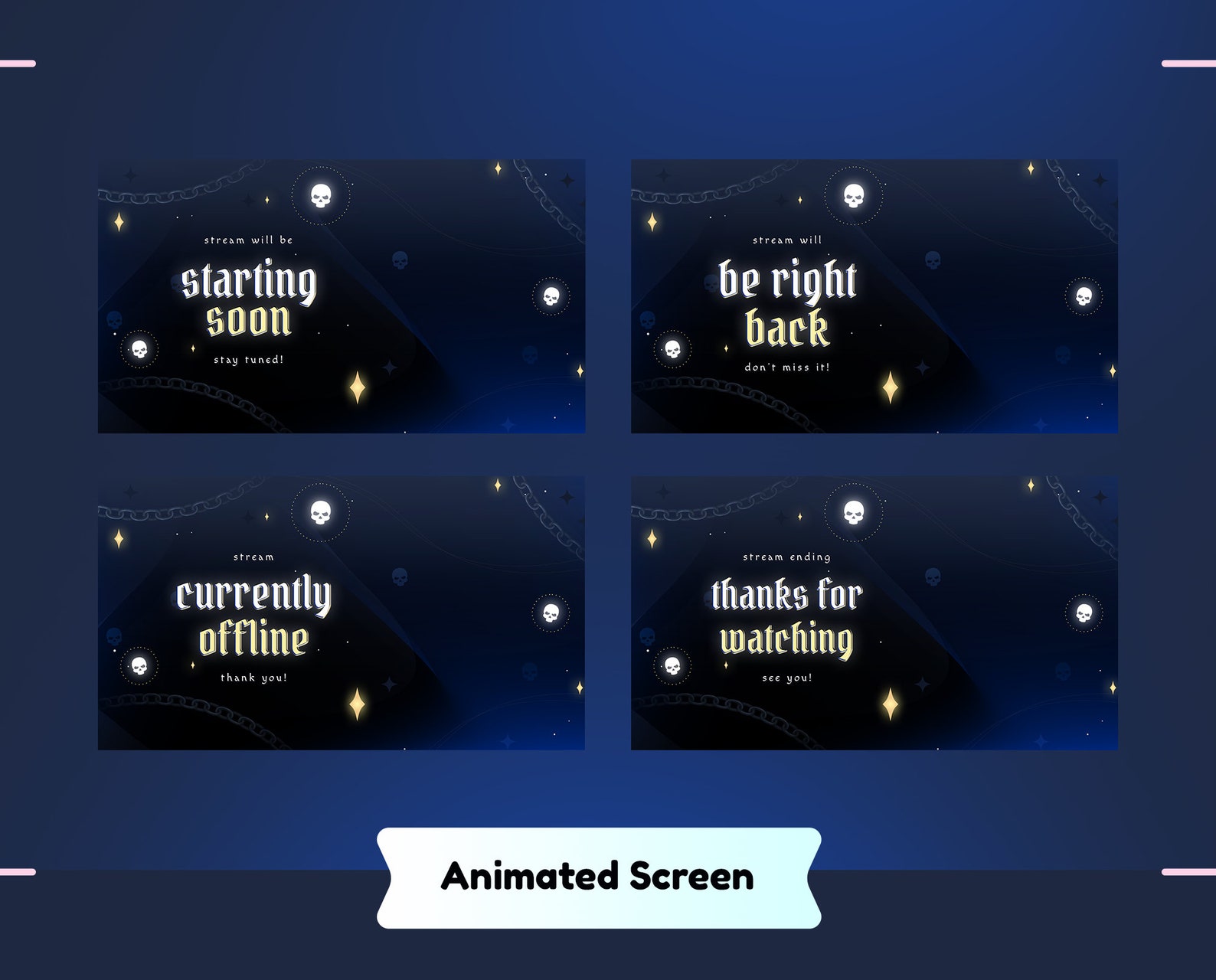 Lilith Vtuber Animated Stream Screen/stream Overlay/transition/panels ...
