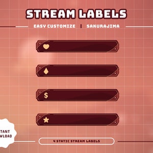 Sakurajima Animated Stream Package/stream Overlay/transition/panels ...