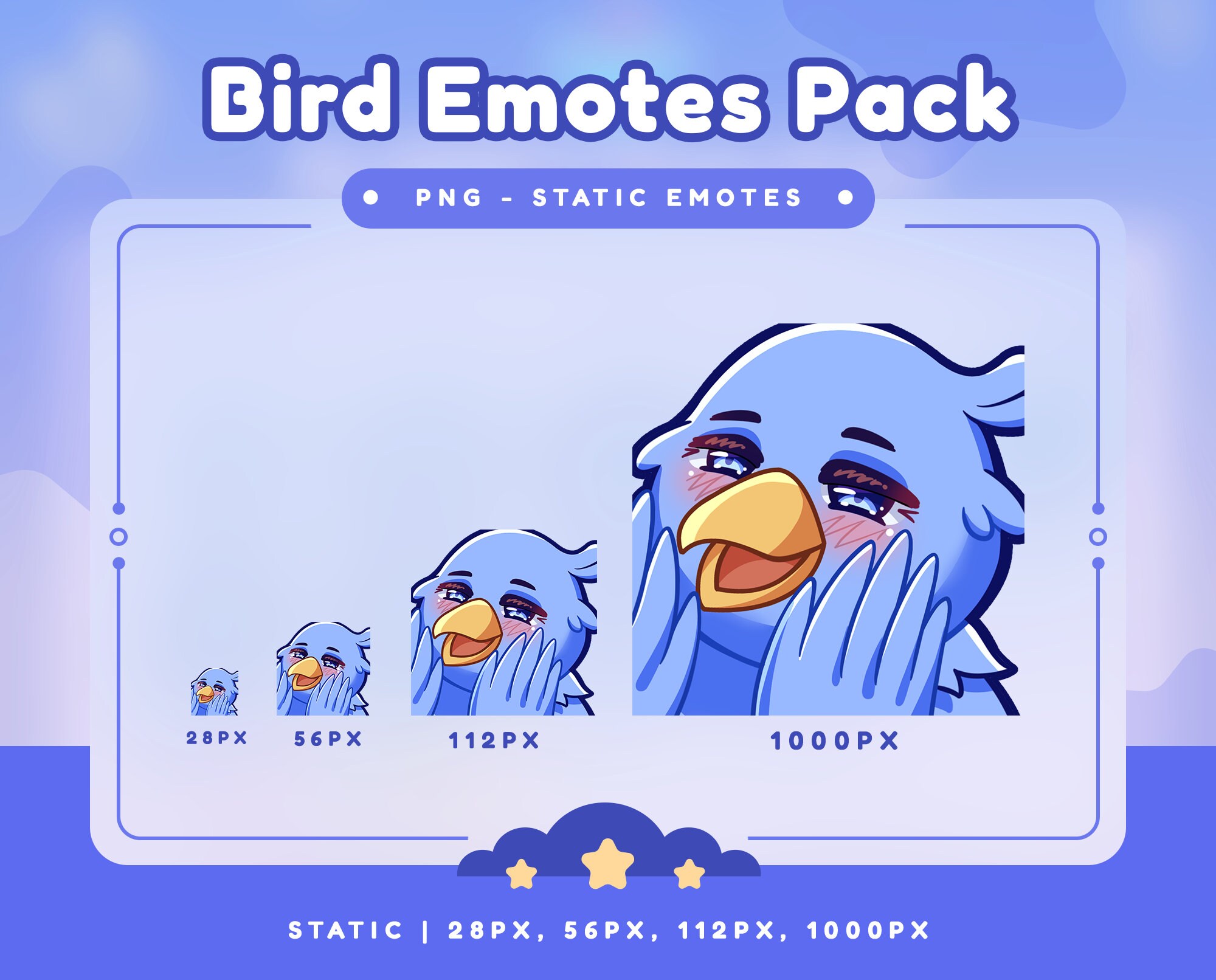 Blue Bird Emotes Pack for Twitch, Discord, Youtube/emotes Bundle/twitch ...