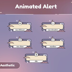 Cloud Scape Animated Stream Overlay for Twitch, Youtube/aesthetic Theme ...