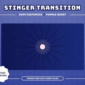 Purple Burst Animated Stream Transition/stream Overlay/transition/panel ...