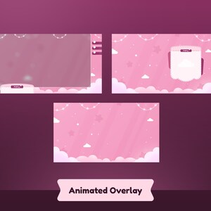 Dream Sky Animated Stream Package/transition/twitch Overlay/pink Sky ...