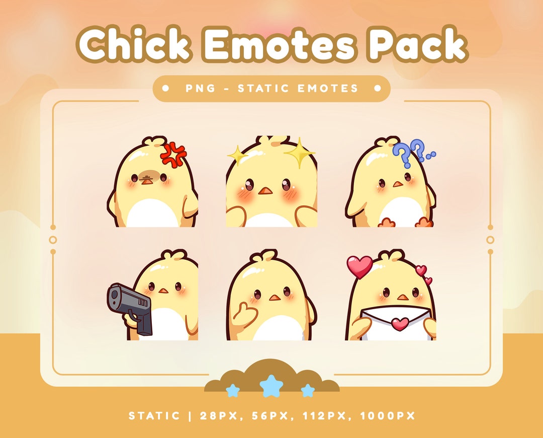Chicks Emotes Pack 1 - Cute Chick/emote Bundle/discord/youtube/twitch ...