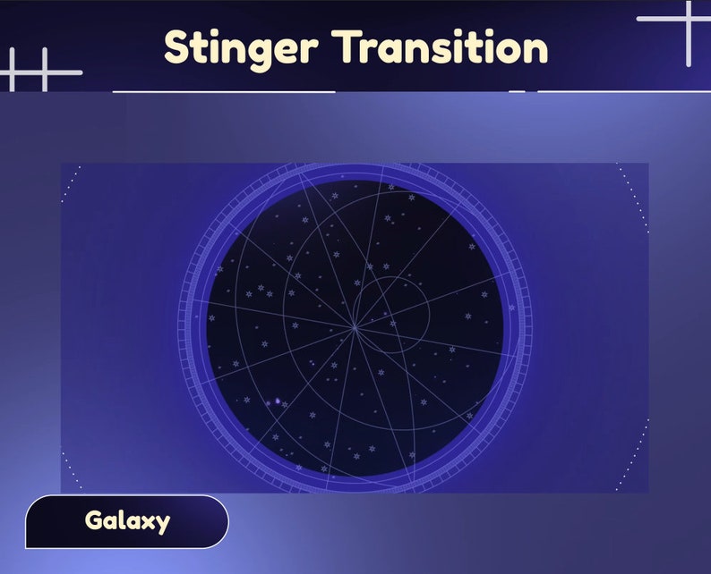 Animated Galaxy Stream Package: Celestial Overlay, Transition, Panels ...